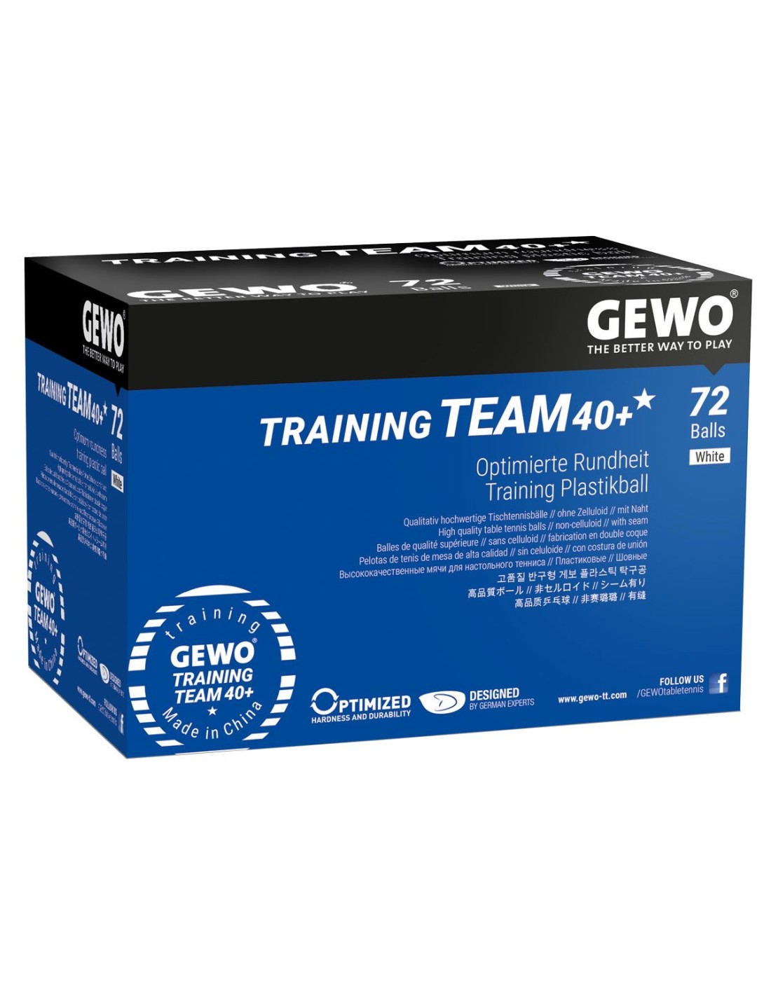 Training table tennis balls Training Team 40+ * Gewo X72