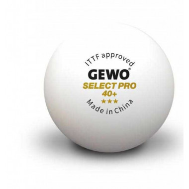 Balle 3 étoiles de tennis de table Select Pro 40+ Balle Gewo - 3 Balles