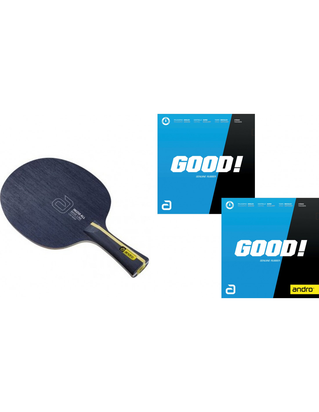 Tafeltennisbatje voor beginners Inizio ALL Table+ 2 Good Andro