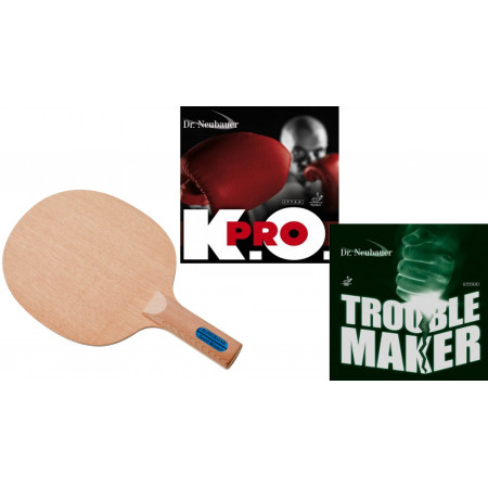 Raquette de compétition Grand Master+ avec KO Pro + Trouble Maker Dr Neubauer