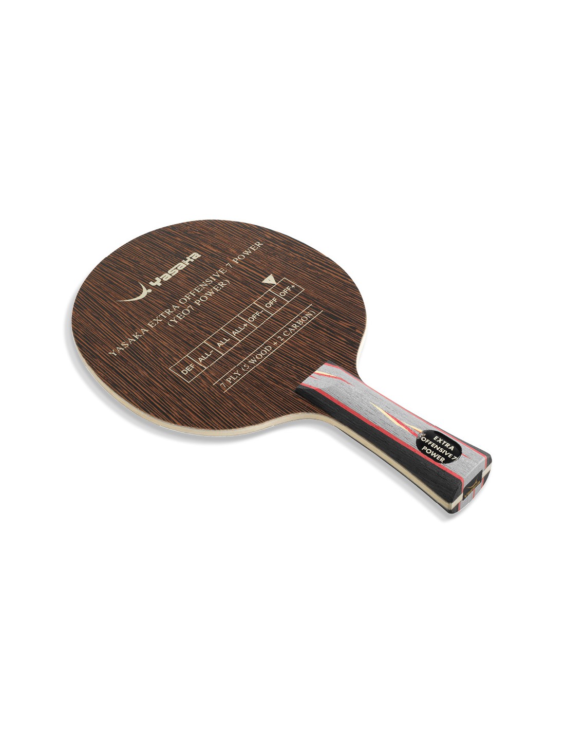 Tischtennisholz OFF+ Yasaka Extra Offensive 7 Power